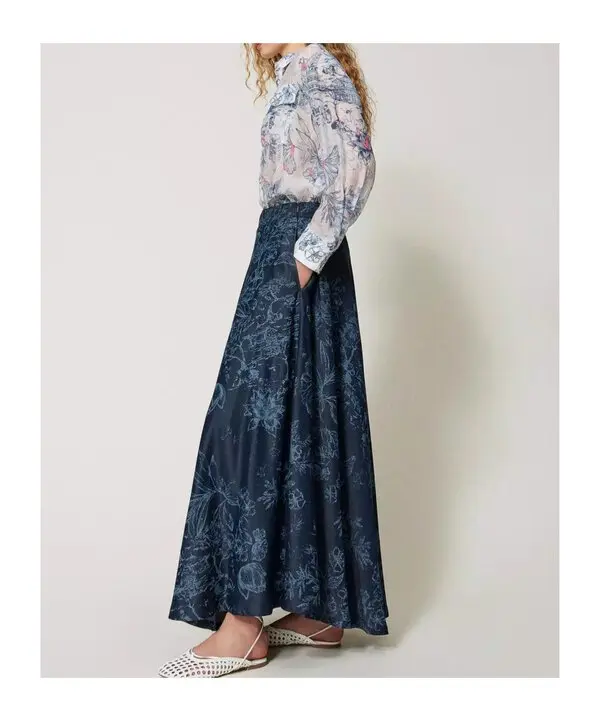 TWINSET X Myfo Denim Skirt