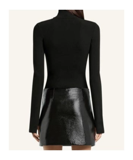 COURREGES Courrèges Interlock Mock Neck Jumper With Ac Logo - Black
