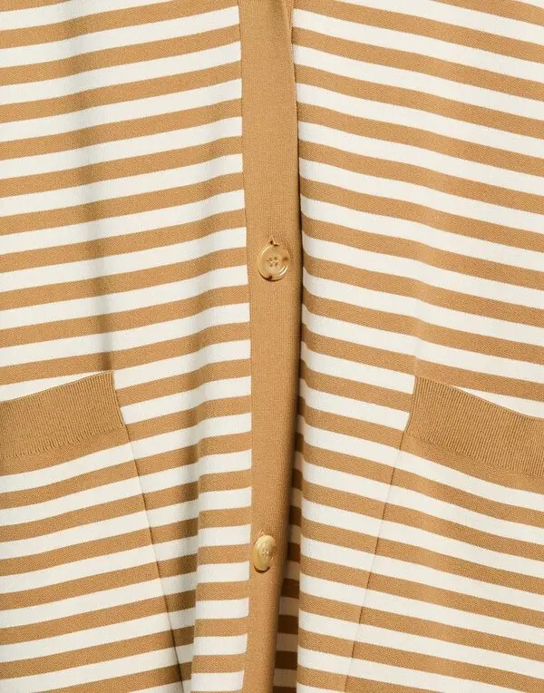 Max Mara Classic Striped Knit Cardigan