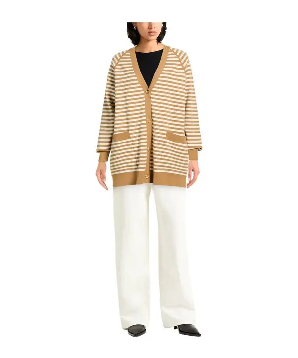 Max Mara Classic Striped Knit Cardigan