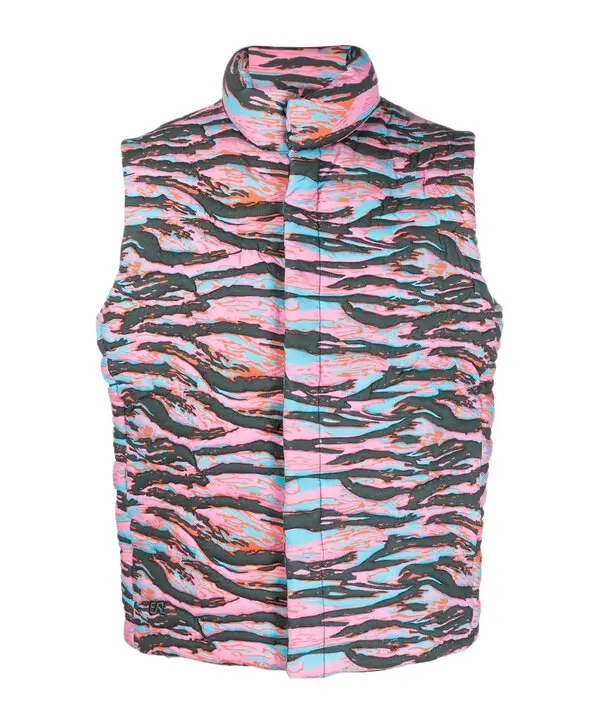 ERL Quilted Camouflage-print Puffer Gilet