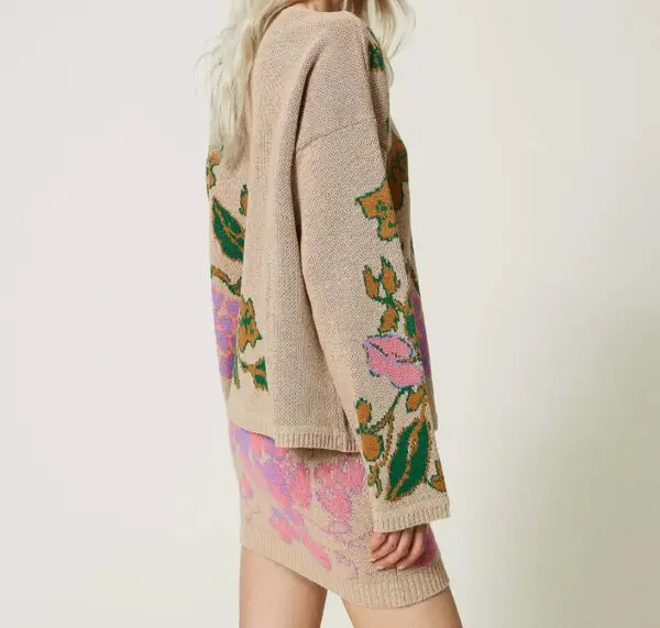 TWINSET Floral Intarsia-knit Jumper