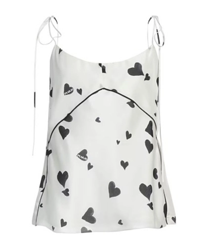Marni Sleeveless Cami Top With Heart Print