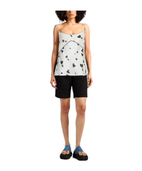 Marni Sleeveless Cami Top With Heart Print