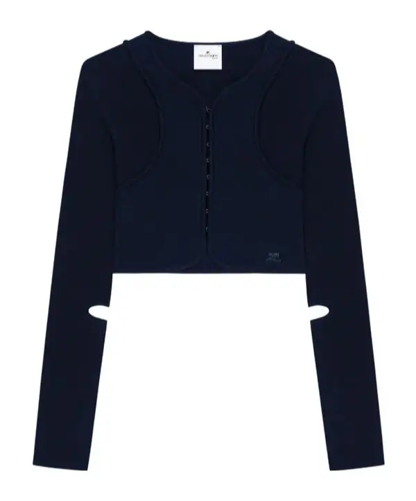 COURREGES Courrèges Scuba Ribbed Cropped Jacket