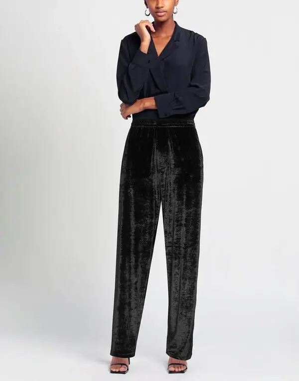 Balenciaga High-waisted Elastic Velvet Trousers