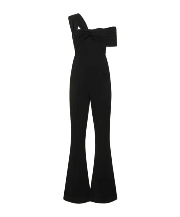 Roland Mouret Asymmetrical Stretch Viscose Cady Jumpsuit
