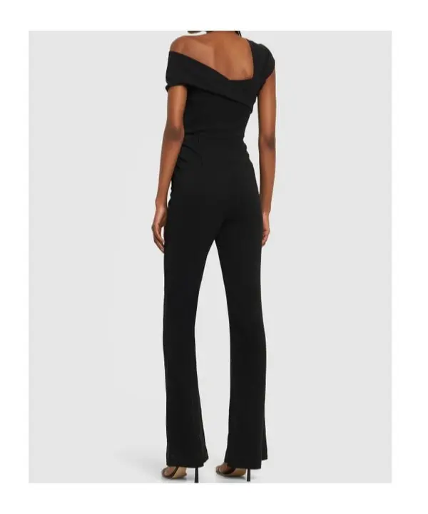 Roland Mouret Asymmetrical Stretch Viscose Cady Jumpsuit