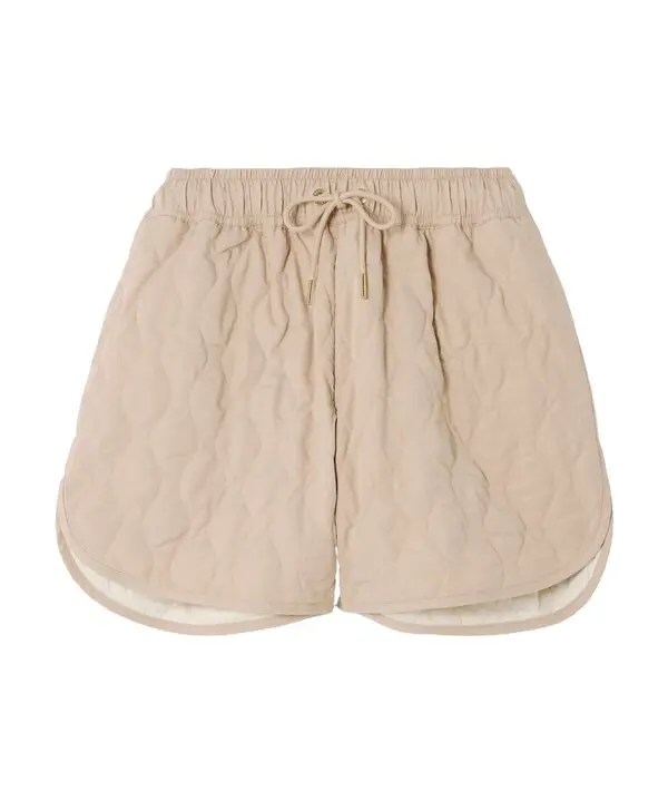 Varley Quilted Drawstring Shorts - Light Brown