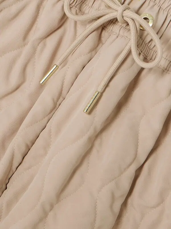 Varley Quilted Drawstring Shorts - Light Brown