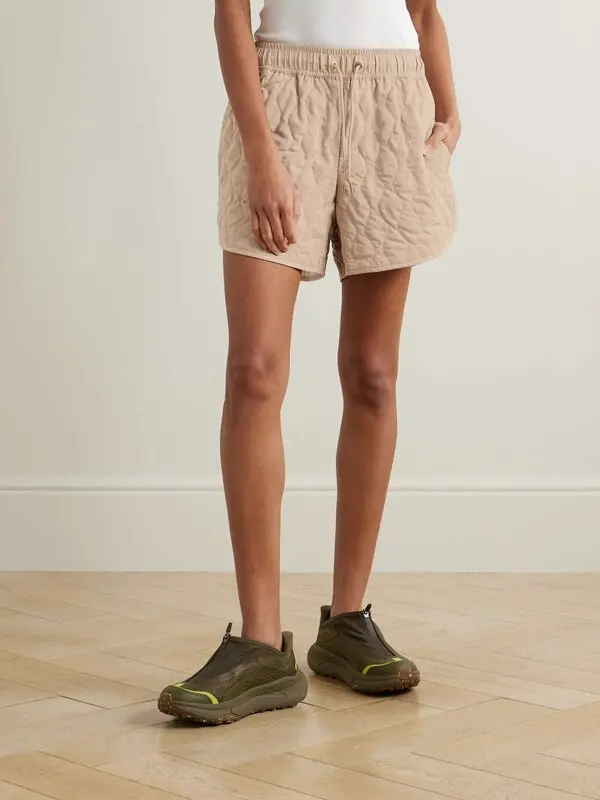 Varley Quilted Drawstring Shorts - Light Brown