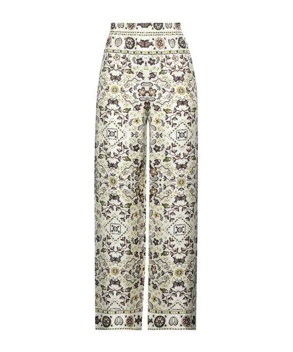 Tory Burch Wide Leg Printed Trousers