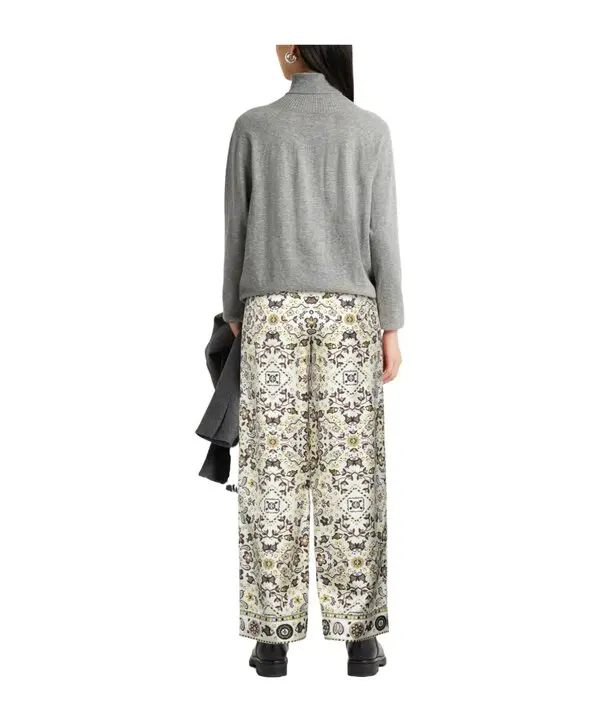 Tory Burch Wide Leg Printed Trousers