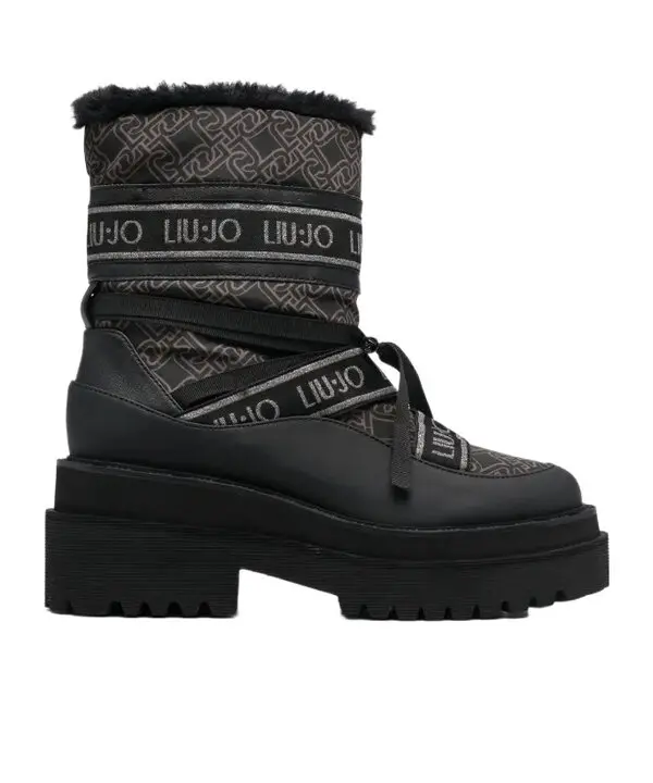 Liu Jo Monogram Print Ankle Boots