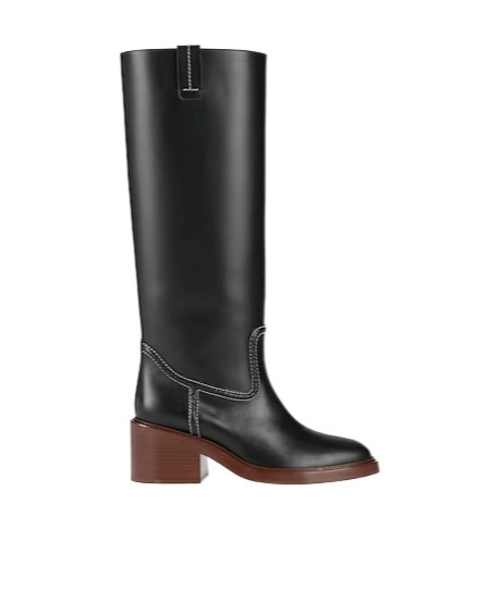 Chloé Solid Color Comfortable Leather Boots