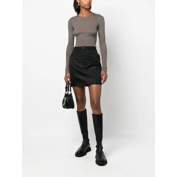 Nanushka High Waisted Straight Hem Mini Skirt