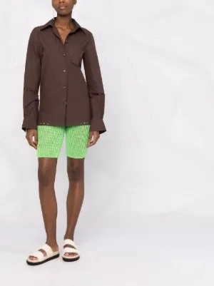 Nanushka Laser-cut Long-sleeve Shirt