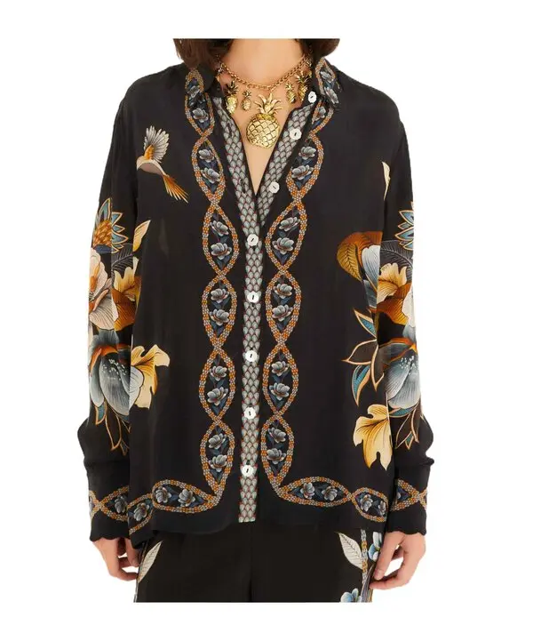 Farm Rio Buttoned Floral Shirt