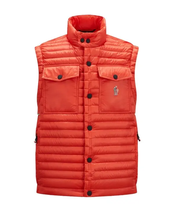 Moncler Ollon Down Gilet - Red