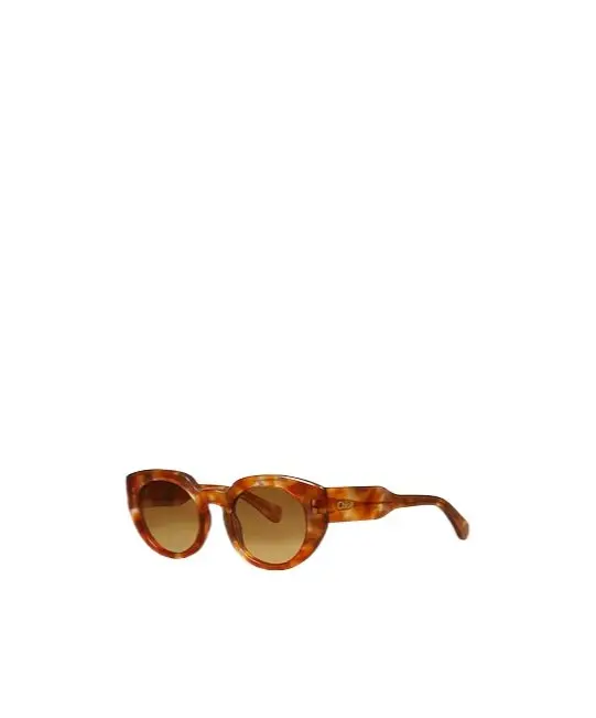 Chloé Colored Round Plastic Frame Sunglasses