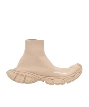 Balenciaga Solid Color Knit Sock Chunky Sole Dad Sneakers