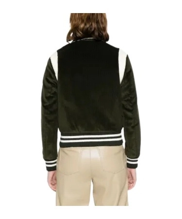 SPORTY  RICH Sporty & Rich Logo Embroidered Bomber Jacket