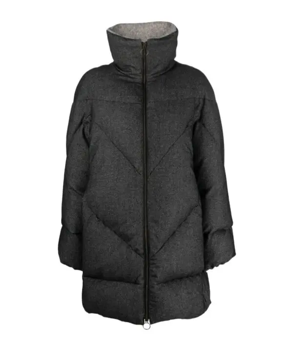 Eleventy High Neck Quilted Coat