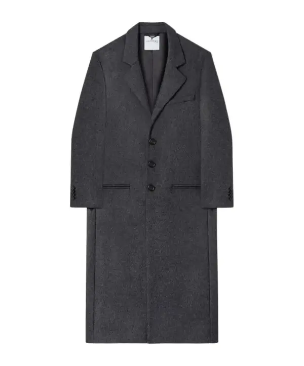 COURREGES Notched-lapels Single-breasted Coat - Dark Gray