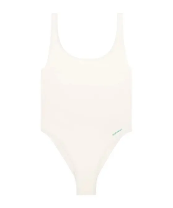 SPORTY  RICH Sporty & Rich Carla Logo-print Swimsuit