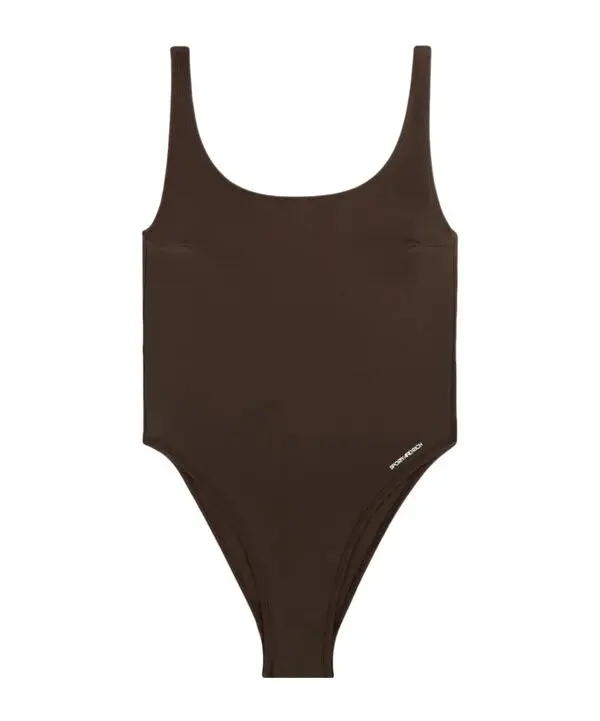 SPORTY  RICH Sporty & Rich Carla Logo-print Swimsuit