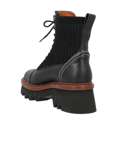 Chloé Minimalist Platform Leather Boots