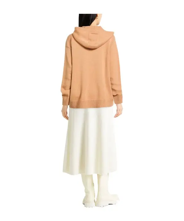Max Mara Solid Color Knit Hoodie
