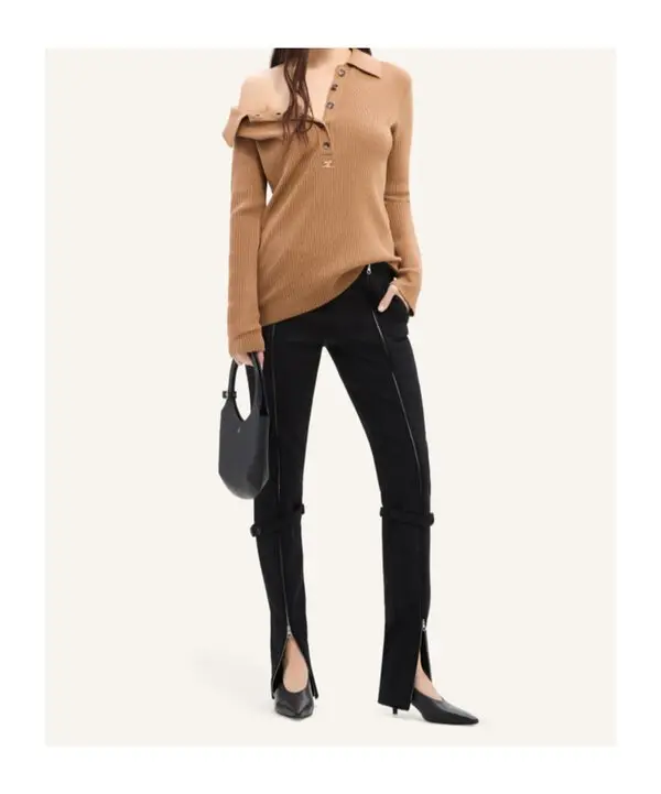 COURREGES Button-fastening Cotton-blend Jumper