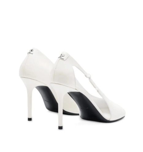 COURREGES 100mm Oblique Leather Pumps