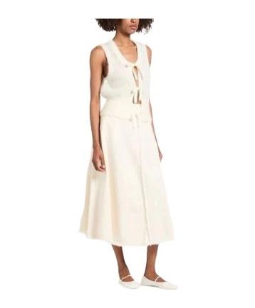 GANNI Plain Colour Cardigans - White