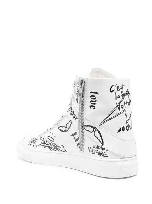 Zadig&Voltaire High Flash High-top Leather Sneakers