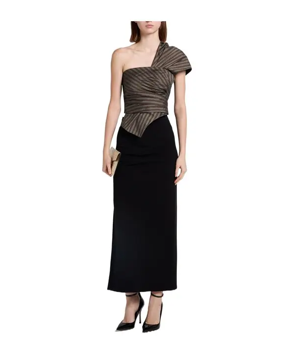 Tory Burch Striped One-shoulder Top