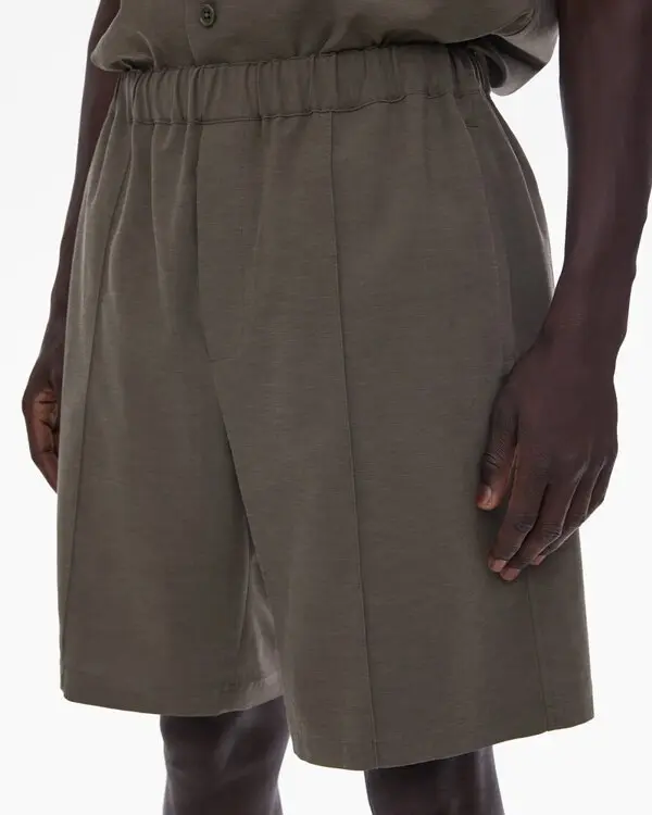 Helmut Lang Pintucked Elasticated Bermuda Shorts