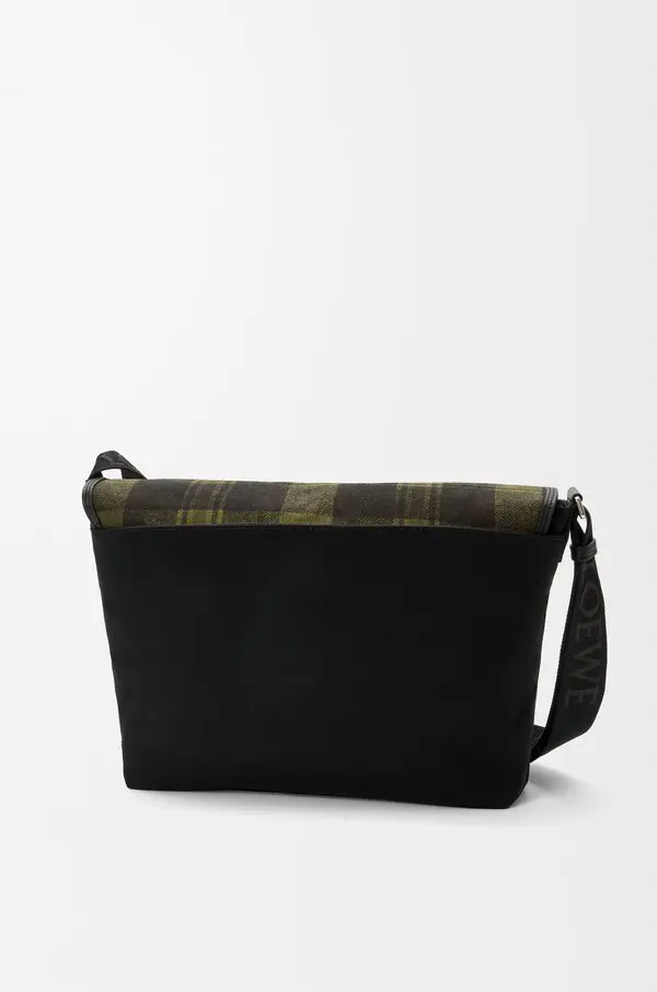 Loewe Medium Flap Shoulder Bag - Khaki/black