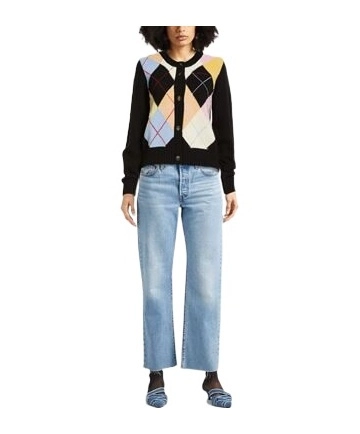 GANNI Argyle Knit Cardigan