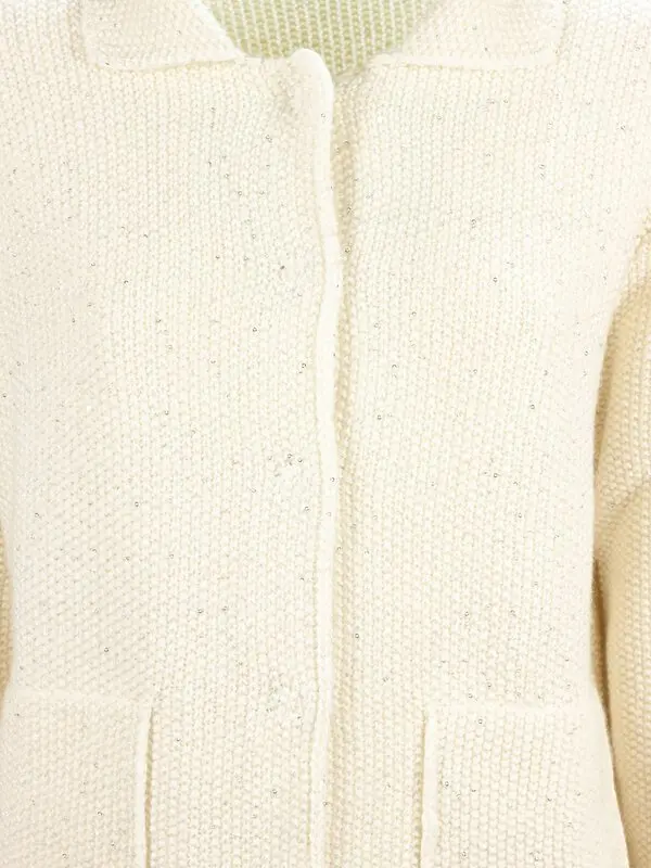 KANGRA Sequin Seed Stitch Knitwear With Pockets