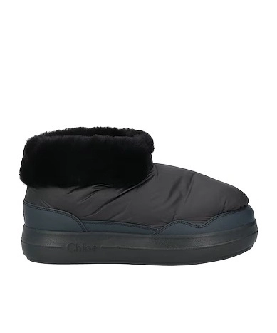 Chloé Minimal Fleece-lined Ankle Boots - Black