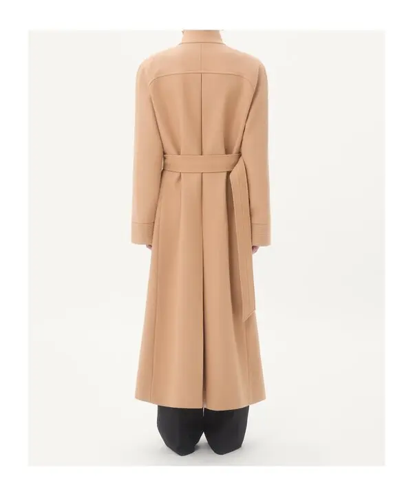 Valentino Garavani Double-breasted Wool Trench Coat With Snakeskin Detail