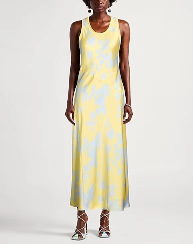 MAXCO. Max&co. Satin Floral-print Sleeveless Maxi Dress