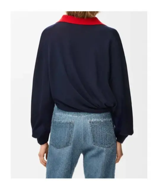 Loewe Long Sleeve Wool Sweater - Deep Navy Blue