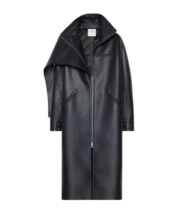 COURREGES Oversize Leather Coat