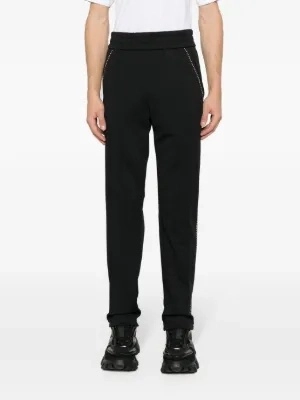 Palm Angels Stud-embellished Straight-leg Track Pants