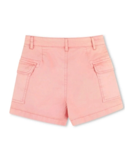 Zadig&Voltaire Logo Embroidered Elastic Cotton Denim Shorts