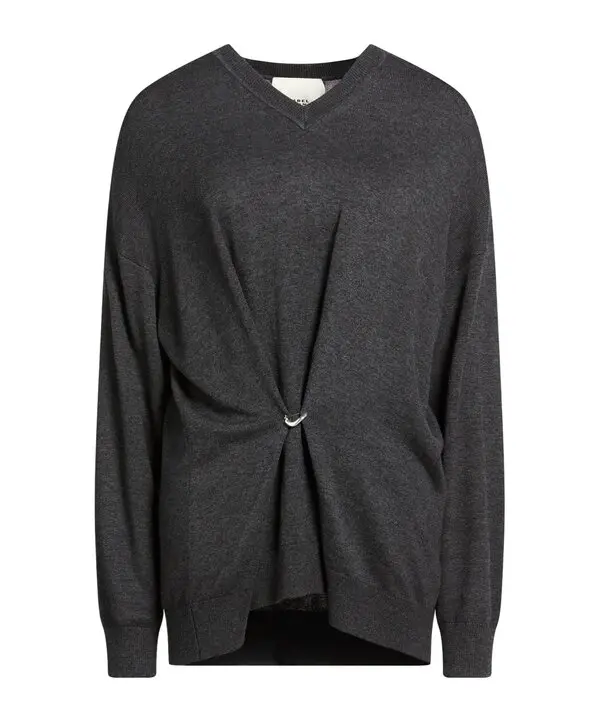 Isabel Marant Étoile Solid Color Wool V-neck Knit Sweater