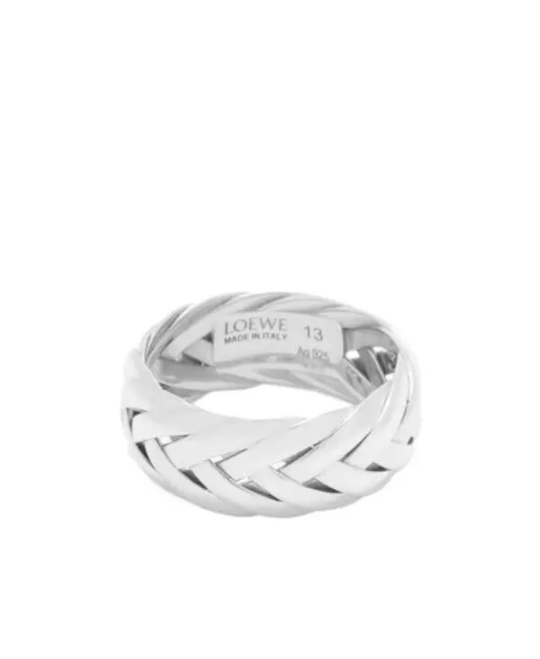 Loewe Braided Ring In Sterling Silver